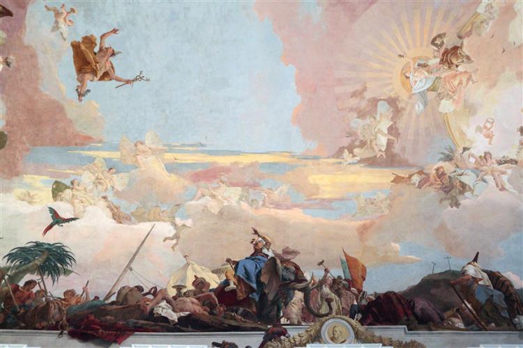 Ceiling fresco at Würzburg Residence, 1752 - 1753 - Giovanni Battista ...