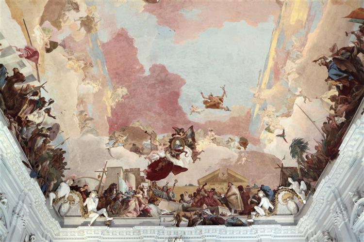 Ceiling fresco at Würzburg Residence, 1752 - 1753 - Giovanni Battista ...