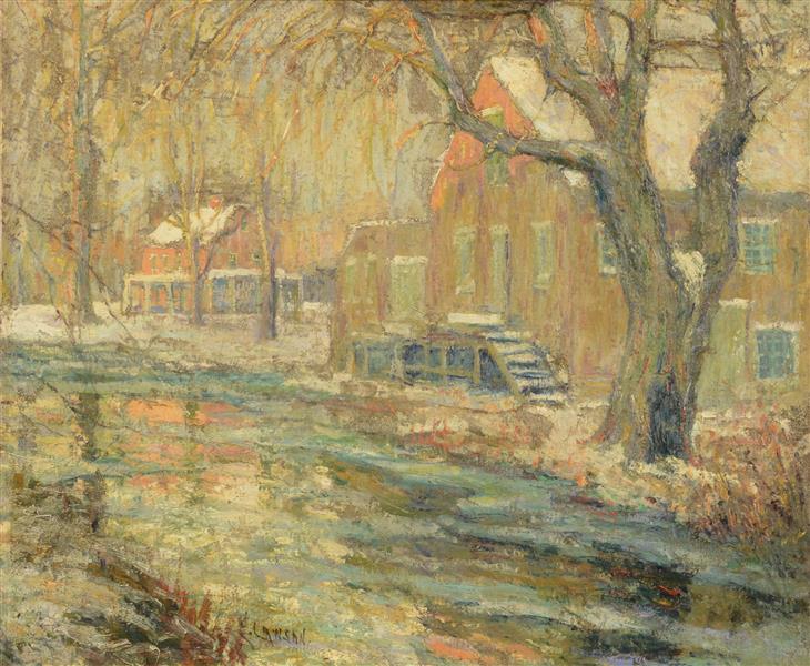 Melting Snow. Early Spring - Ernest Lawson - WikiArt.org