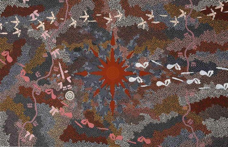 Fire Dreaming, 1996 - Clifford Possum Tjapaltjarri - WikiArt.org