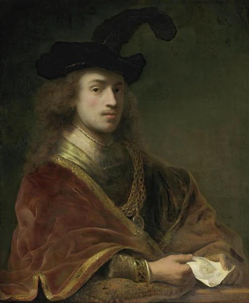 Self Portrait Behind a Parapet - Ferdinand Bol - WikiArt.org