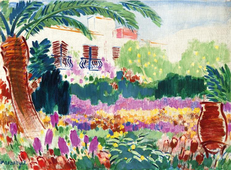 Vaszary János, San Domenico Hotel Kertje 1936 - Vaszary János - WikiArt.org