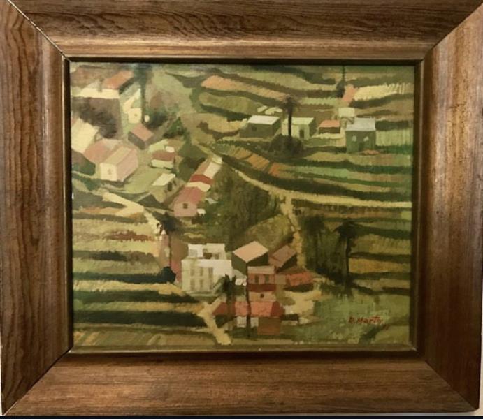 A006 - Mediterranean village, 1977 - Ramiro Martín Martín - WikiArt.org