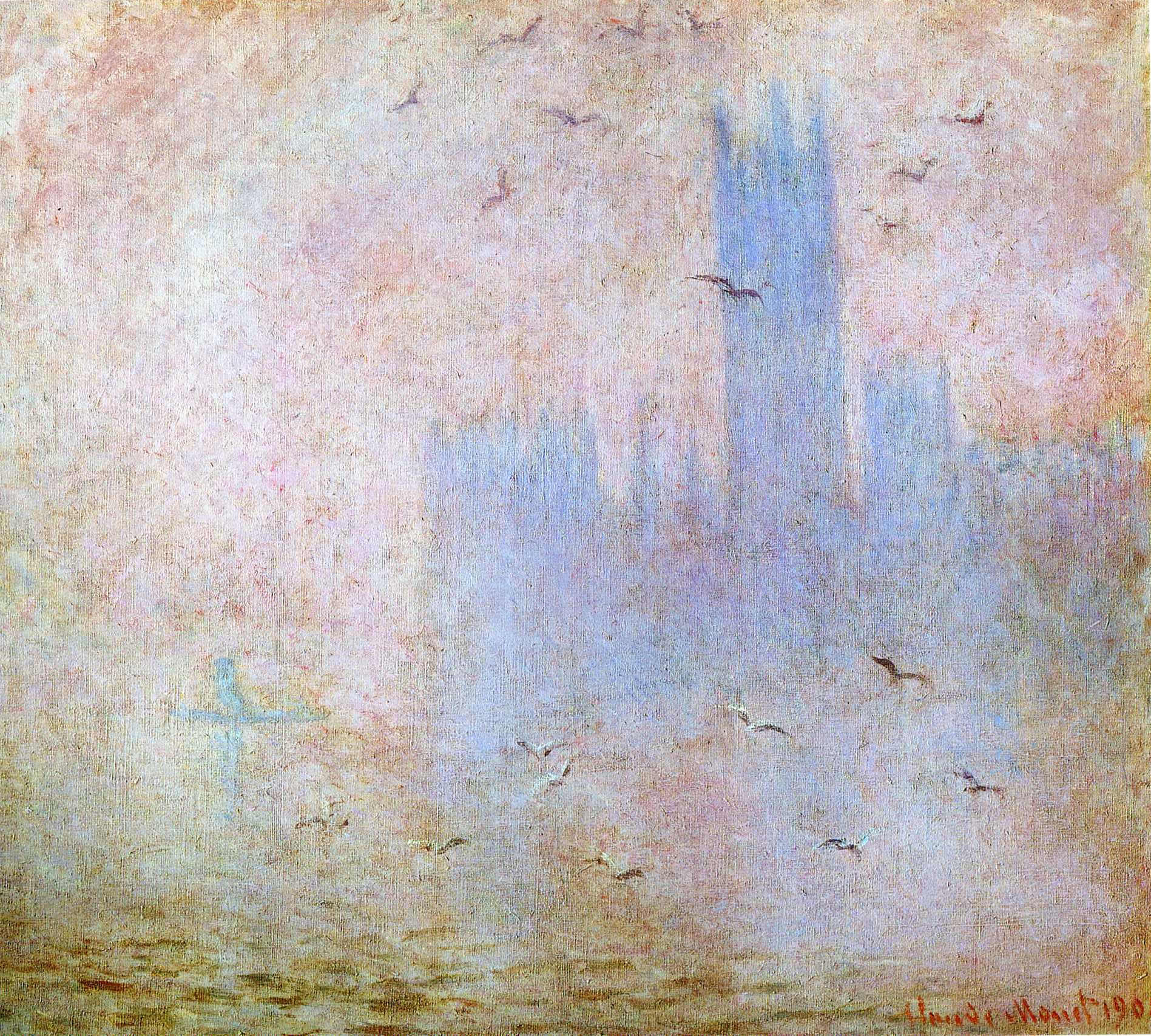 Seagulls over the Houses of Parliament, 1904 - Claude Monet - WikiArt.org