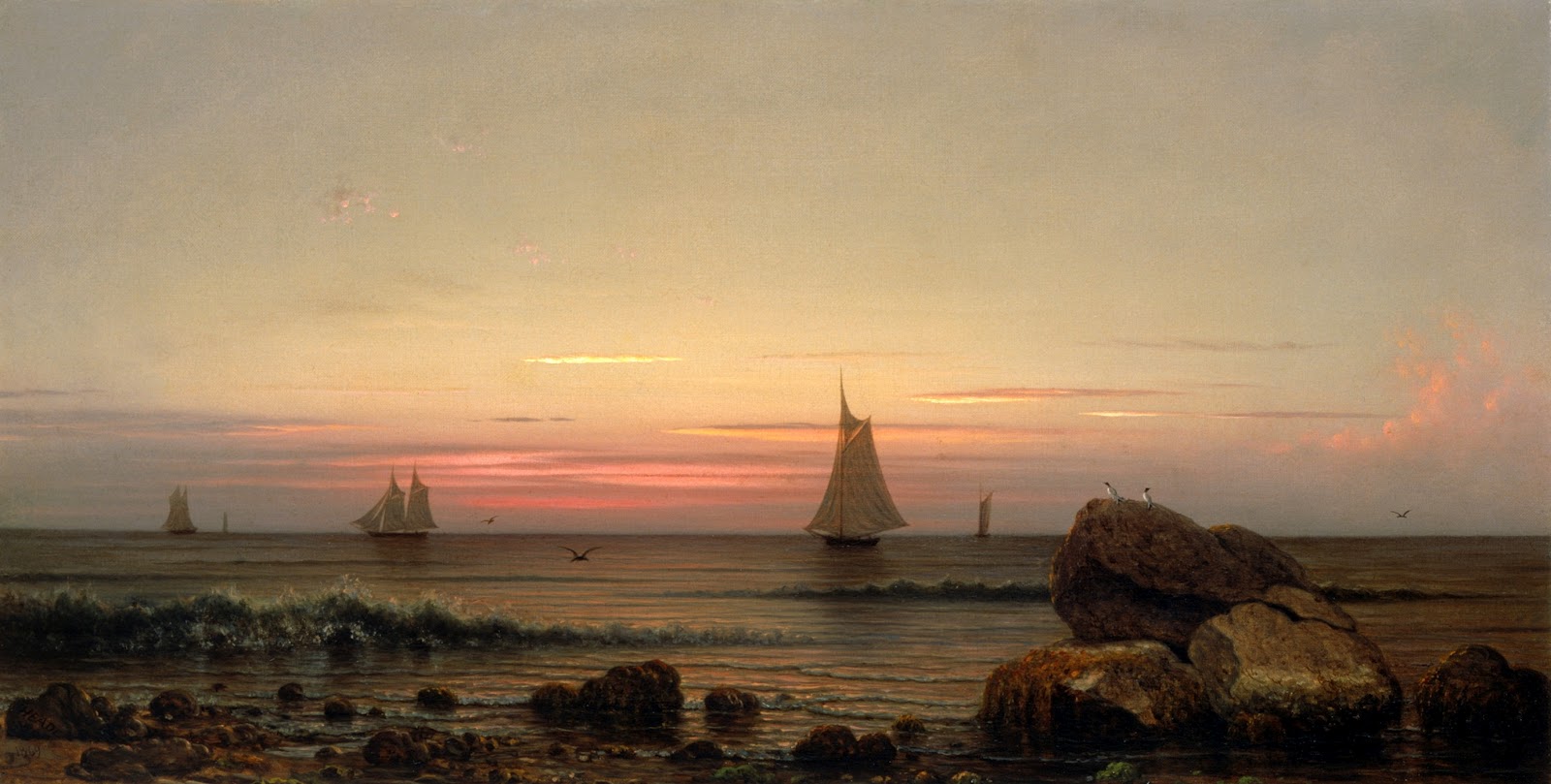 Sailing off the Coast, 1869 - Martin Johnson Heade - WikiArt.org ...